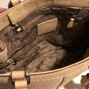 Coach | Bags | Coach Beige Tote With Tassels | Poshmark